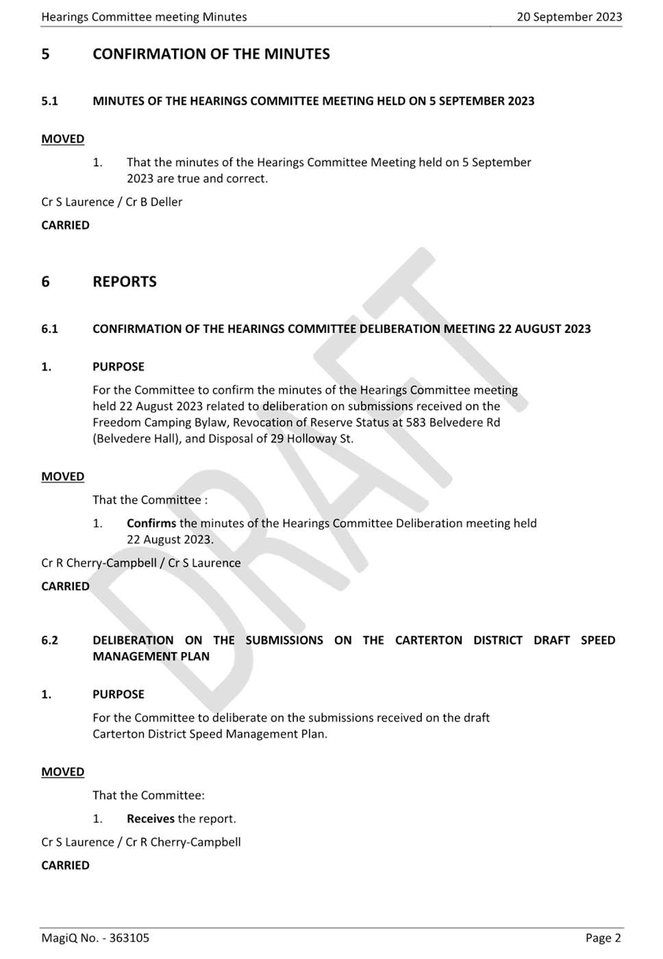 Agenda of Ordinary Council meeting - Wednesday, 25 October 2023