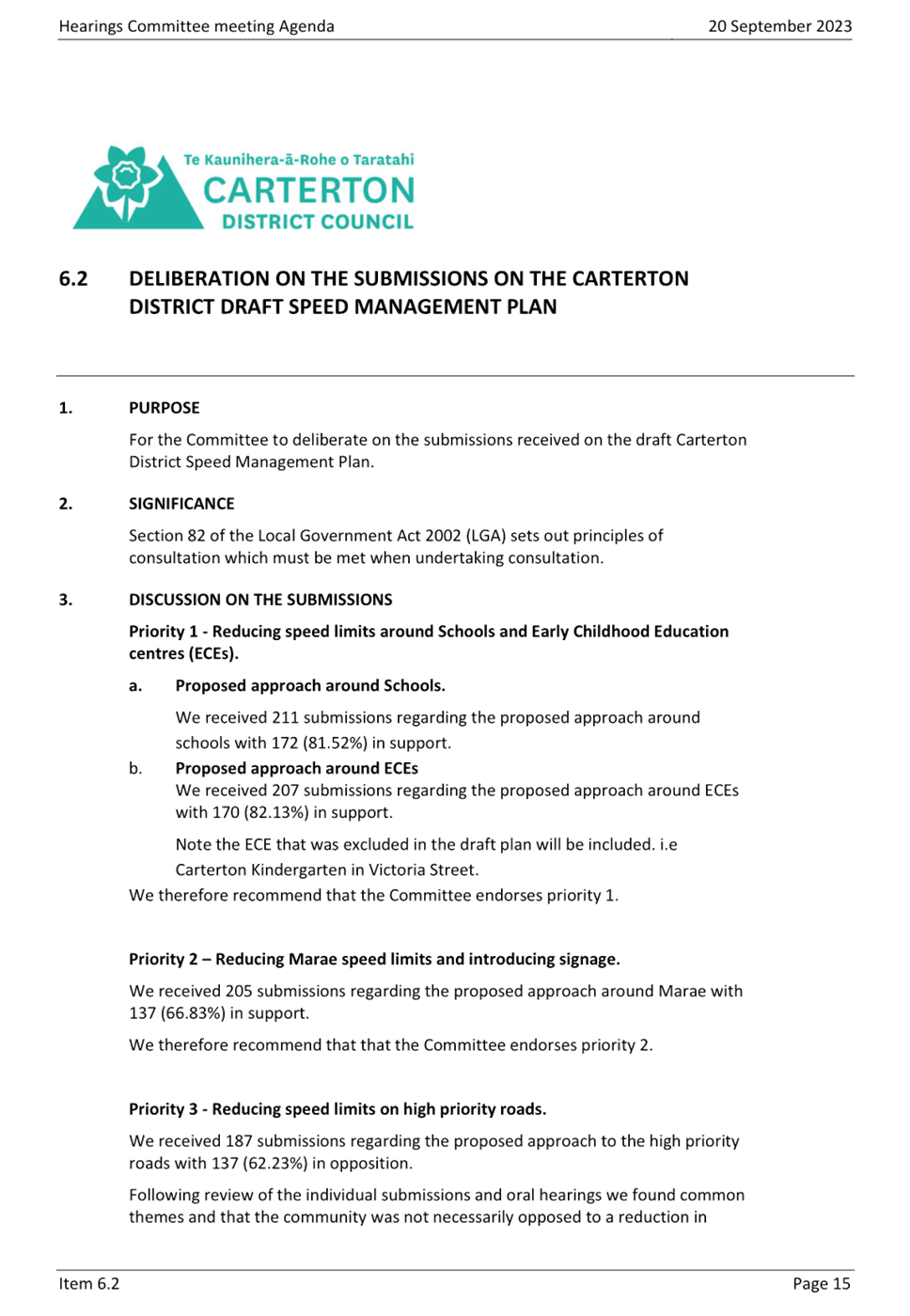 Agenda of Ordinary Council meeting - Wednesday, 25 October 2023